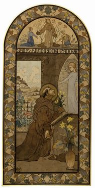 Pierre Fritel (Parigi, 1853 - 1942) : S. Antonio da Padova. - Asta ...