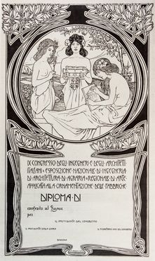 Alfredo Baruffi (Bologna, 1873 - Bologna, 1948) : Bozzetto originale ...