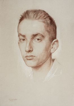 Sigmund Lipinsky (Graudenz, 1873 - Roma, 1940) : Ritratto di ragazzo ...