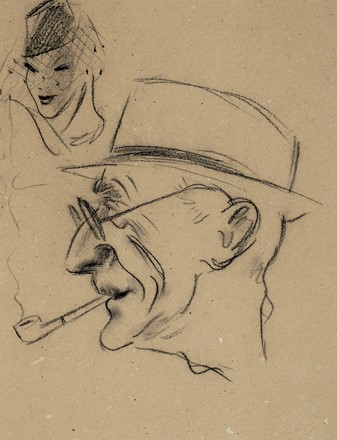 Enrico Sacchetti (Roma, 1877 - Firenze, 1969) [attribuito a] : Due ...