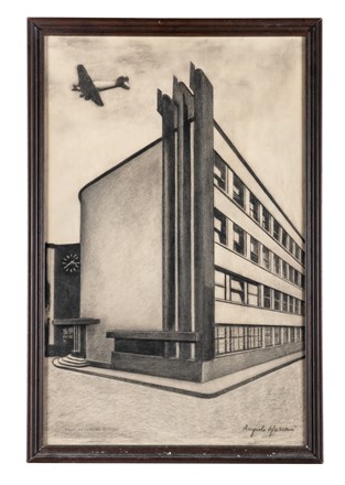 Angiolo Mazzoni (Bologna, 1894 - Roma, 1979) : Pola. Ricevitoria ...