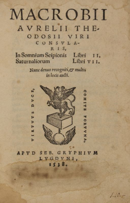 Macrobius Ambrosius Aurelius Theodosius : In somnium Scipionis libri II ...