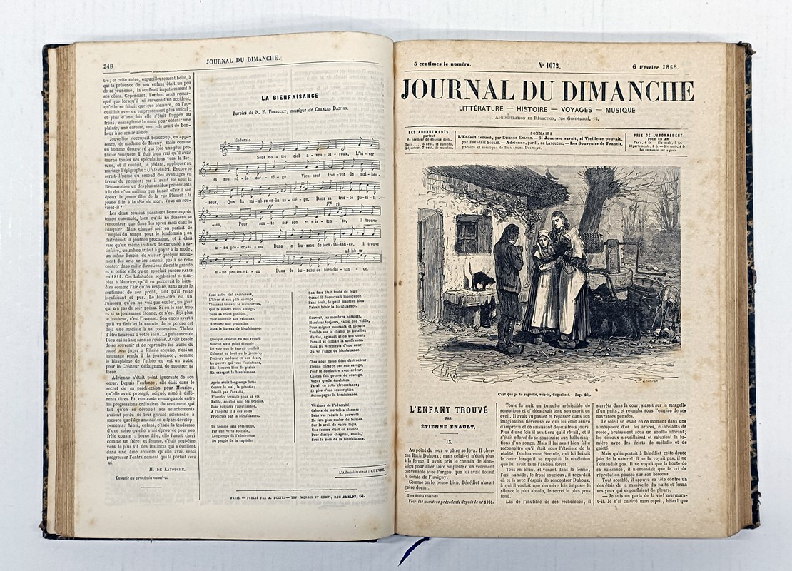 Journal du Dimanche. Littérature, Histoire, Voyages, Musique. - Asta ...