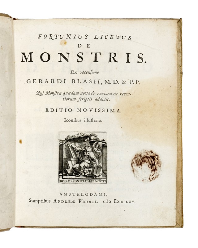 Liceti Fortunio : De monstris [...] Editio novissima iconibus ...