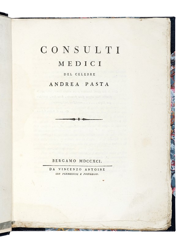 Pasta Andrea : Consulti medici del celebre Andrea Pasta. - Asta Libri ...