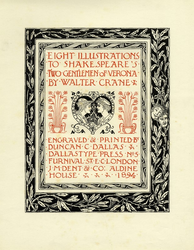 Walter Crane (Liverpool, 1845 - Horsham, 1915) : Eight illustrations to ...